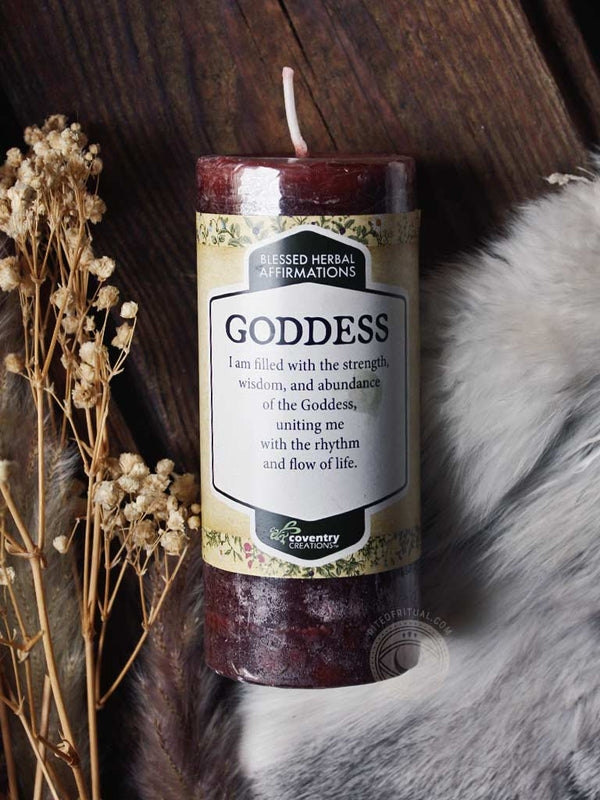 Blessed Herbal Affirmations Candle - Goddess - Rite of Ritual