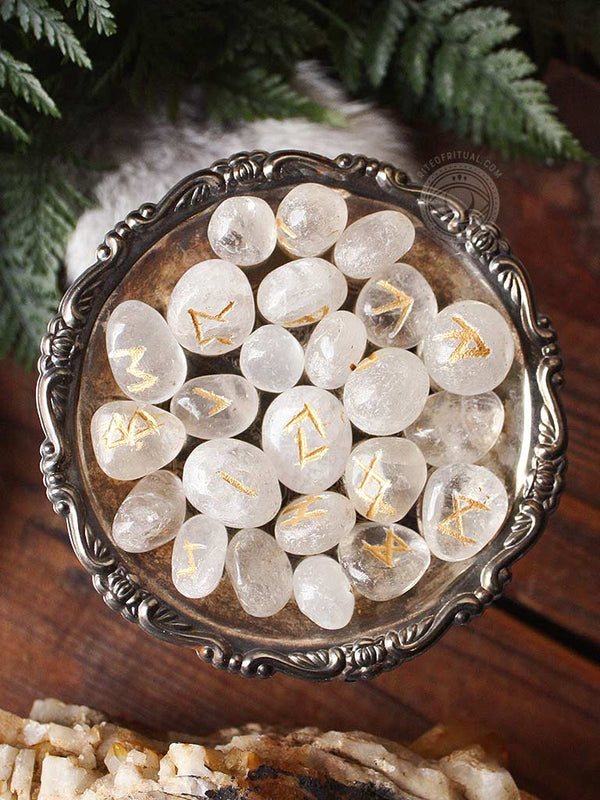 Crystal Rune Sets - Clear Quartz - Rite of Ritual